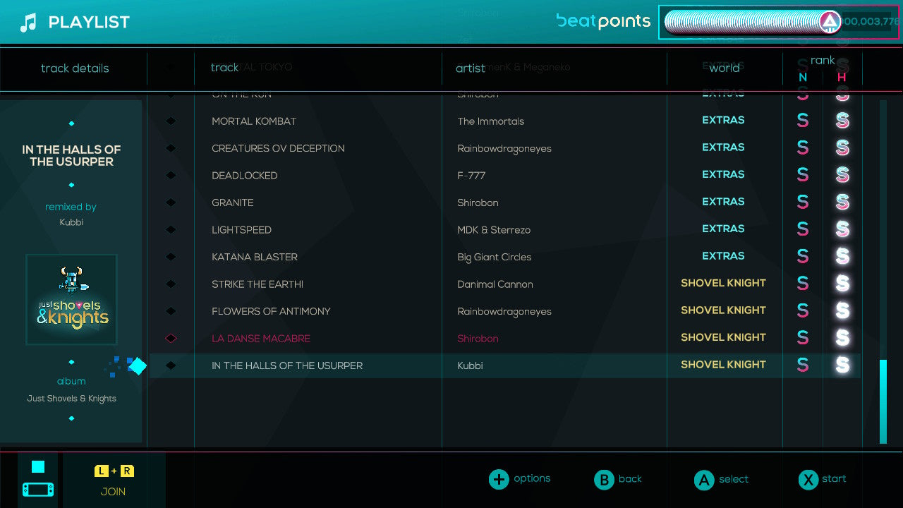 [Switch Save Progression] - Just Shape and Beats - All Songs Unlocked ...