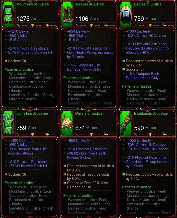 [Primal Ancient] Legit Justice Monk Set 6x Pieces – Seasonal & Non ...