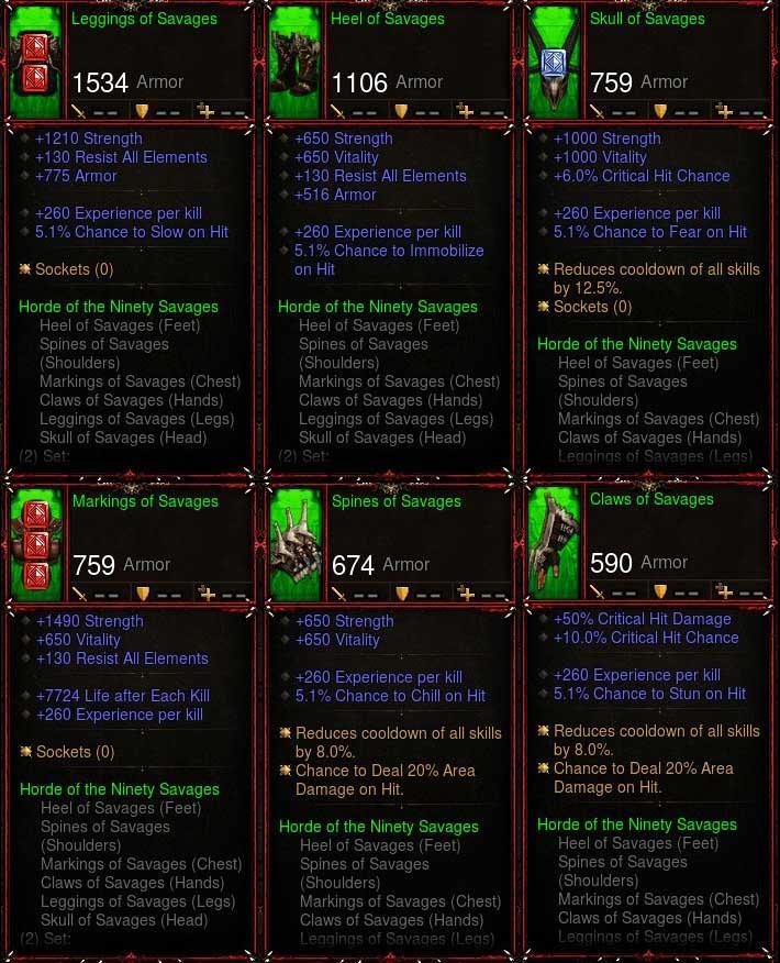 [Primal Ancient] Legit Savages Barbarian Set 6x Pieces – Seasonal & Non ...