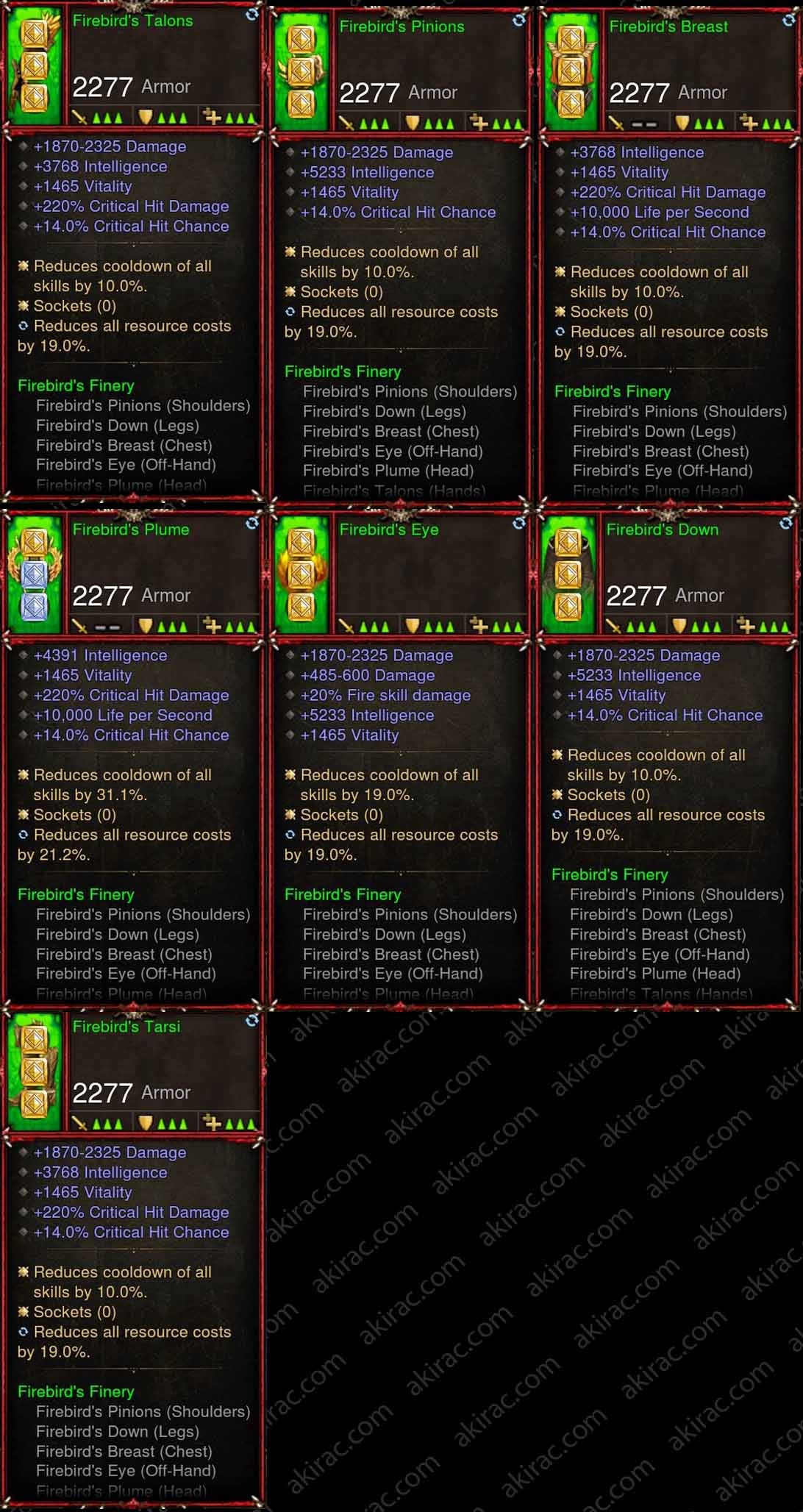 [Primal Ancient] 7x Firebird Wizard Set – Seasonal & Non-Seasonal ...