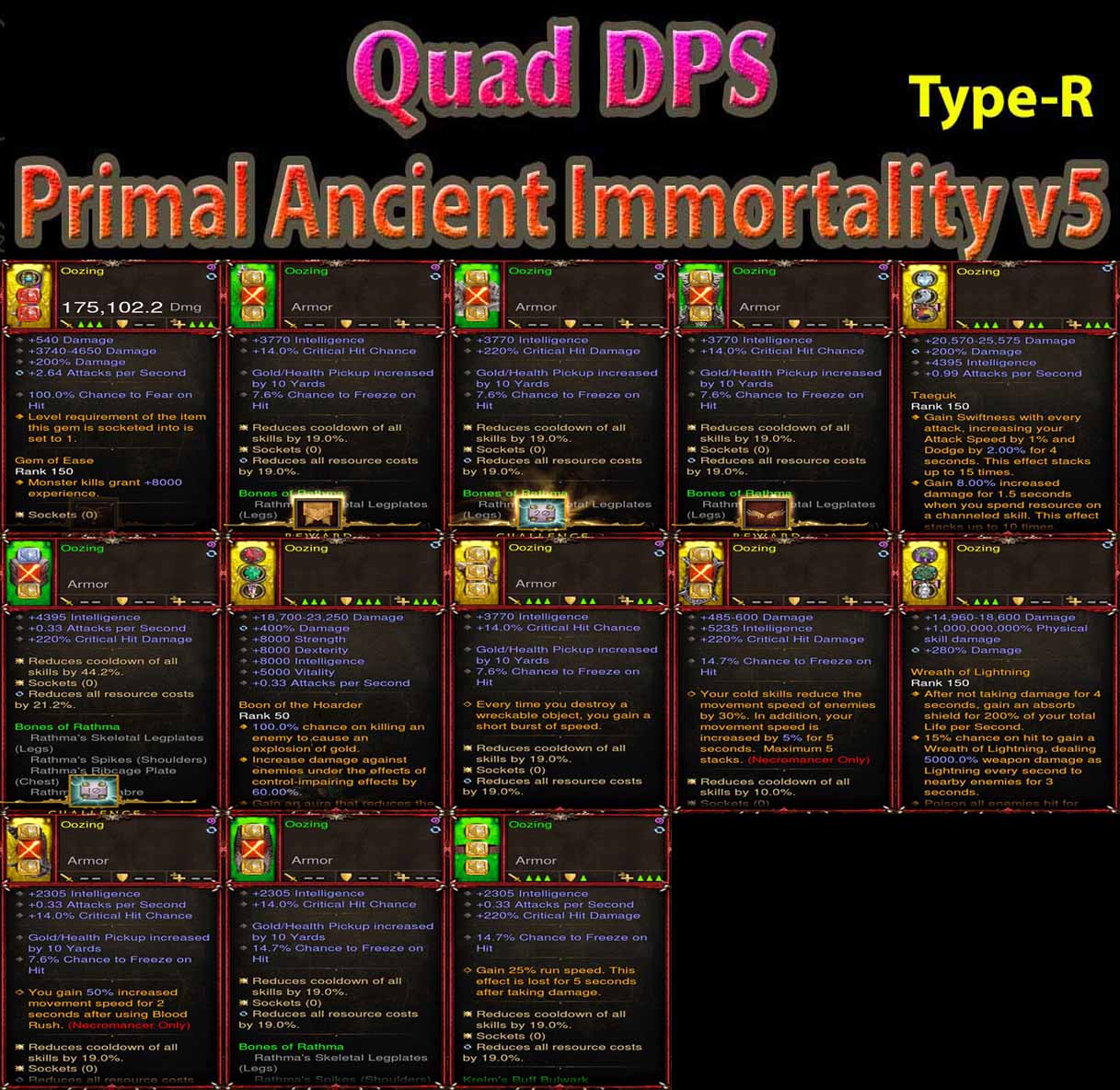 [Primal Ancient] [Quad DPS] 1-70 Diablo 3 Immortal v5 Oozing Speed Nec ...