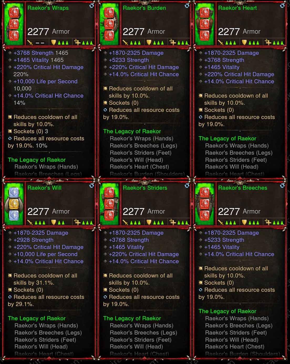 [Primal Ancient] 6x Raekors Barbarian Set – Seasonal & Non-Seasonal ...