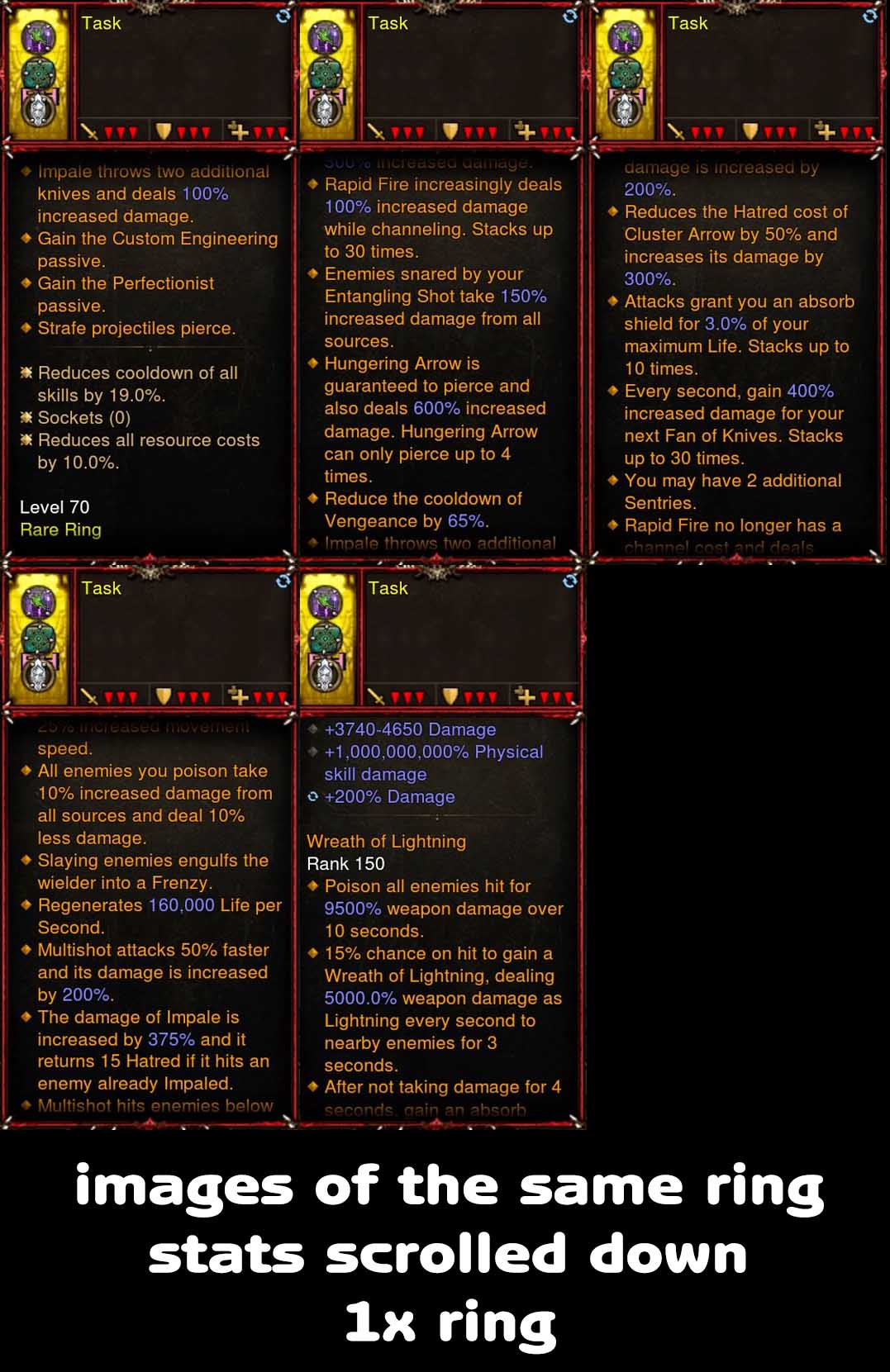 [Primal-Ethereal Infused] Legendary Affixes 100000000% Ring for Demon ...